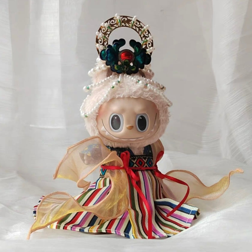 17cm Labubu Plush Doll Traditional Costume - Dunhuang Palace – Hanfu Story