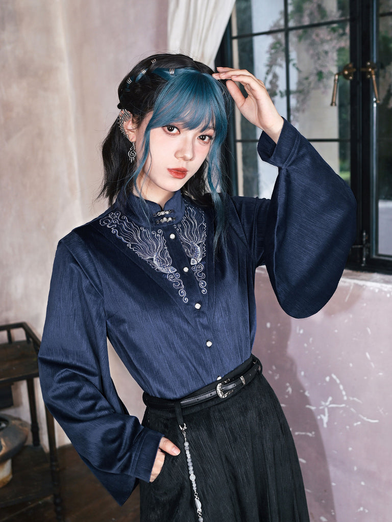 Ming Dynasty Modern Pipa Sleeve Top - Floating Light and Dream 浮光鳍梦 ...