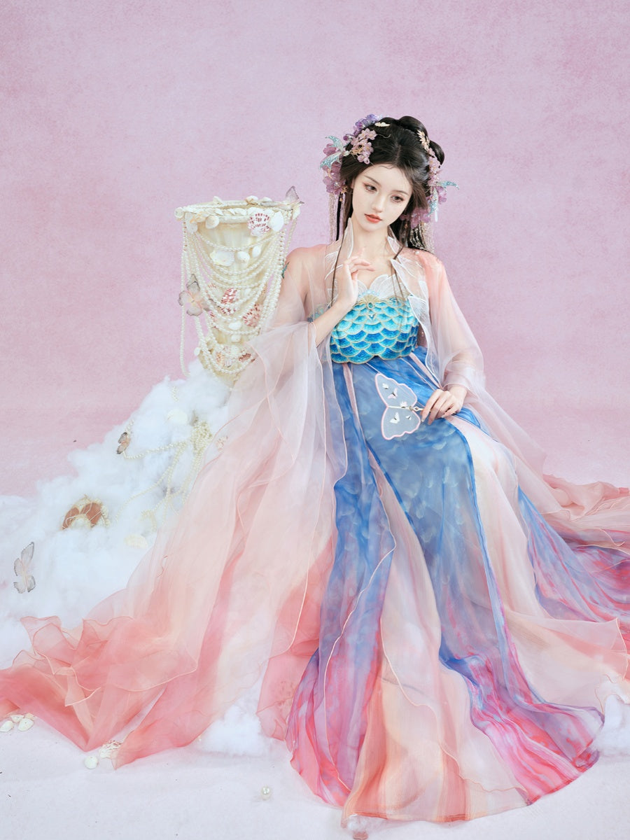 Mermaid Goddess - Tang Dynasty Style Hanfu Dress Heziqun – Hanfu Story