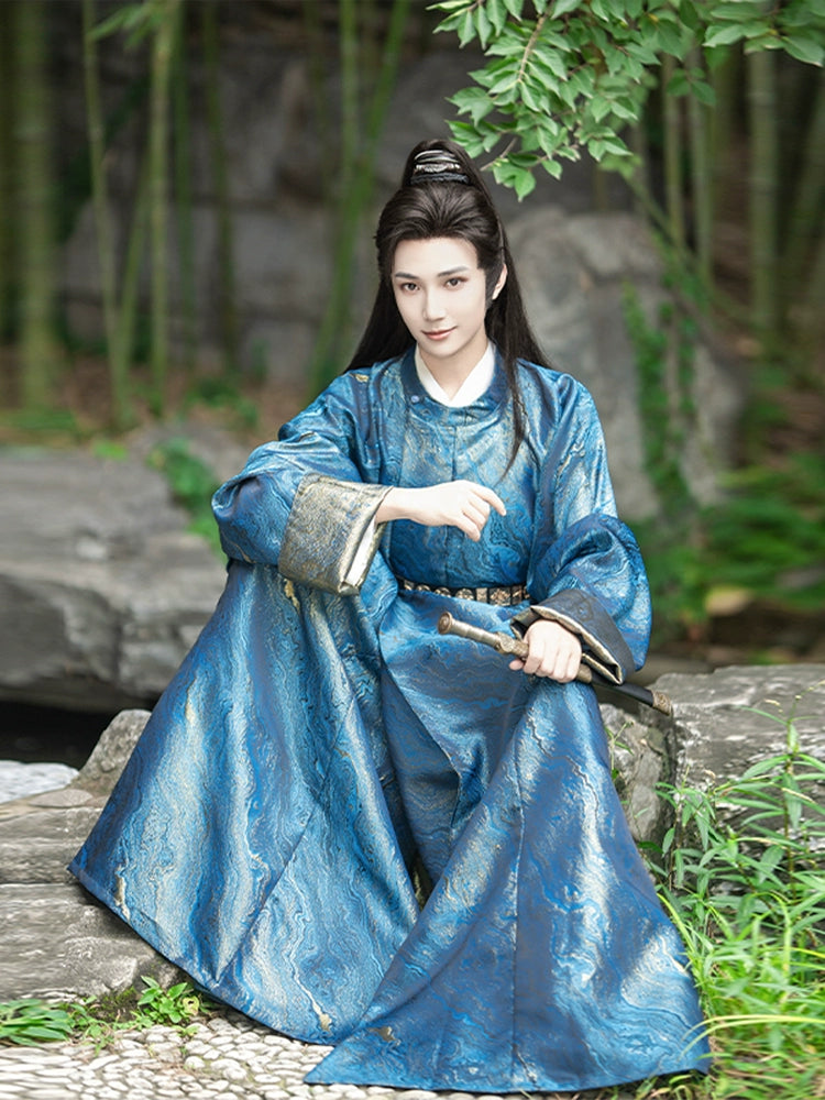 Haiyan 海晏 - Tang Dynasty Round Collar Robe for Men – Hanfu Story