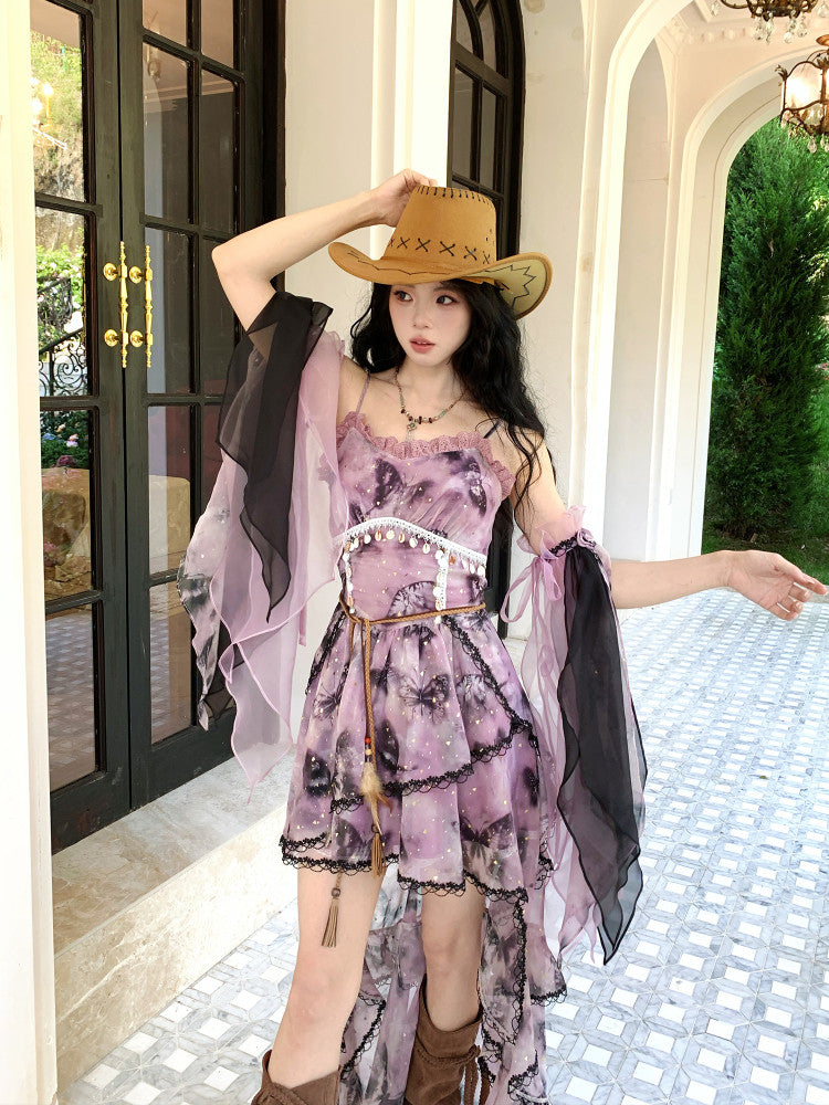New Chinese Style Fairy Summer Slip Dress - Lost in Mist 雾屿迷踪 – Hanfu Story
