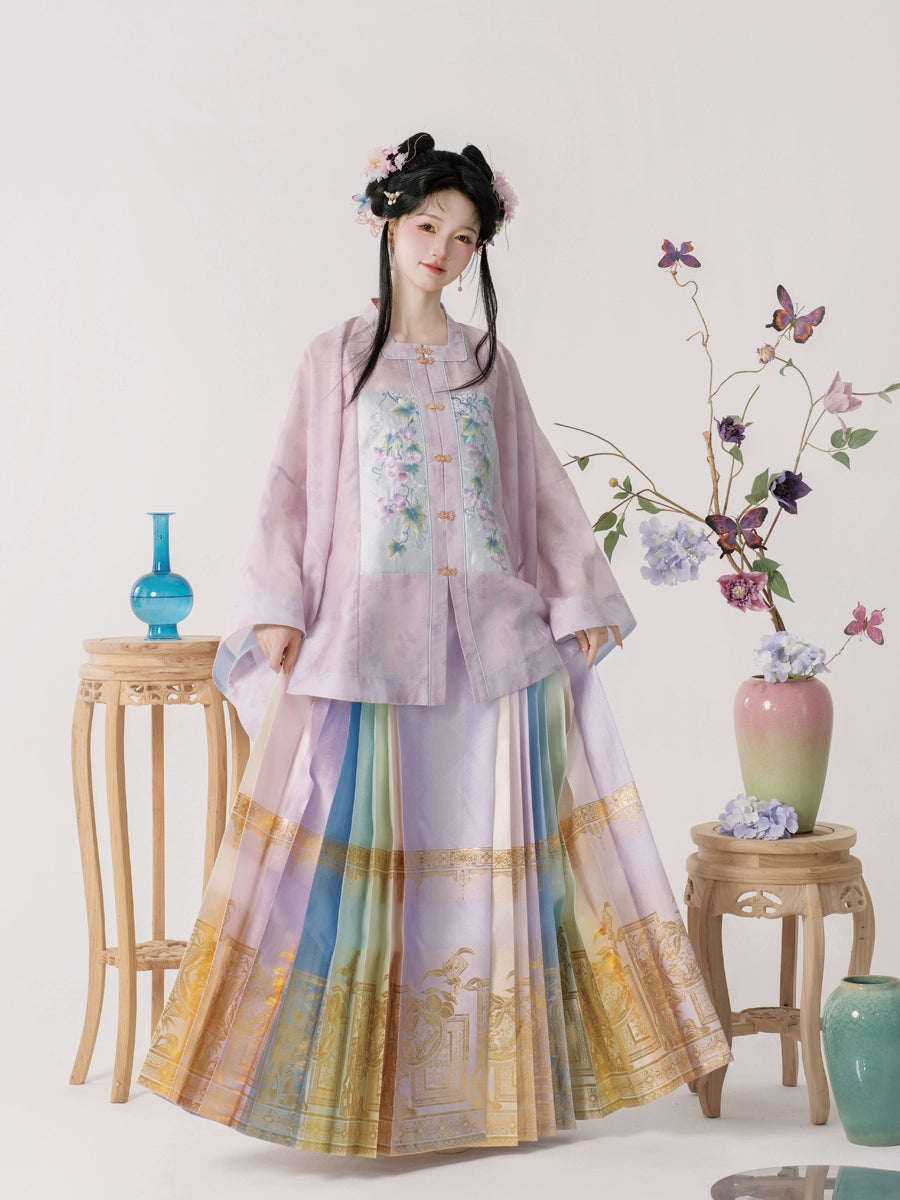 Ming Dynasty Hanfu, Aoqun, Twilight Rainbow (Preorder) – Hanfu Story