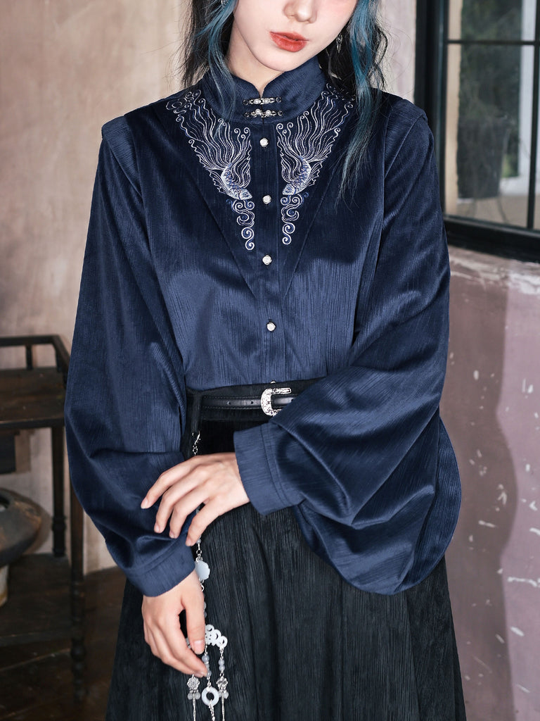 Ming Dynasty Modern Pipa Sleeve Top - Floating Light and Dream 浮光鳍梦 ...