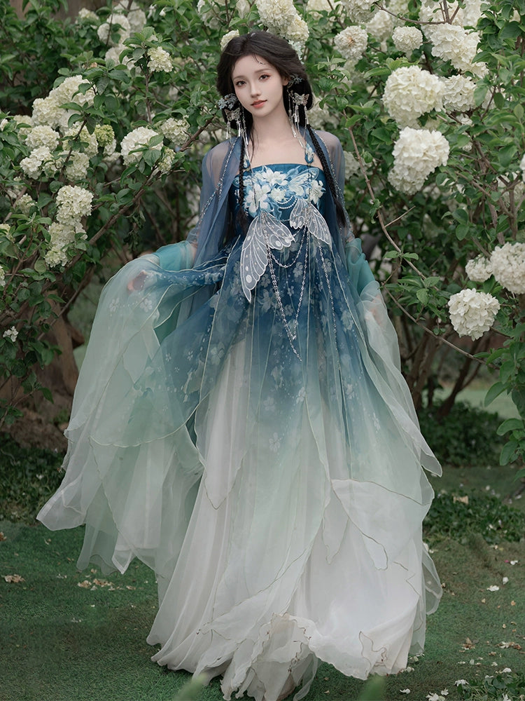 Sleep Lily 百合眠 - Tang Dynasty Style Hanfu Dress Heziqun – Hanfu Story