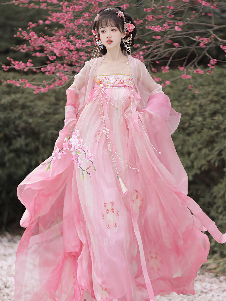 Full of Rain 满天花雨 - Tang Dynasty Style Qixiong Ruqun – Hanfu Story