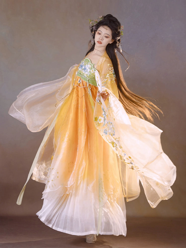 Pink Sunlight - Tang Dynasty Style Hanfu Dress Heziqun – Hanfu Story