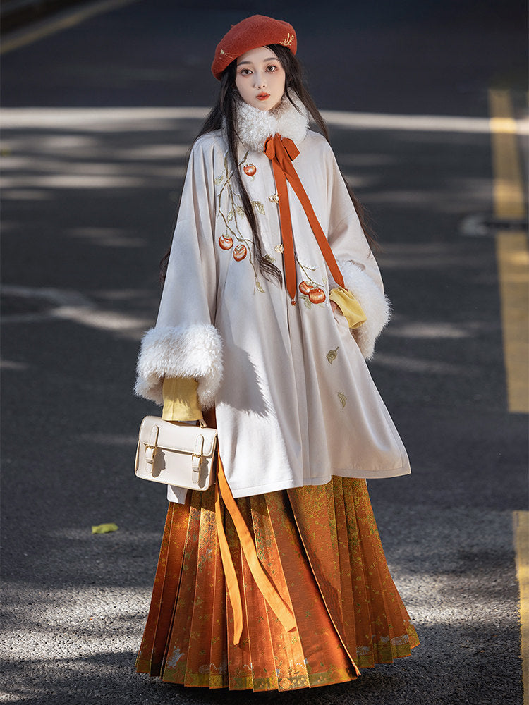 Ming Dynasty Modern Hanfu Coat and Mamianqun for Autumn and Winter - P ...