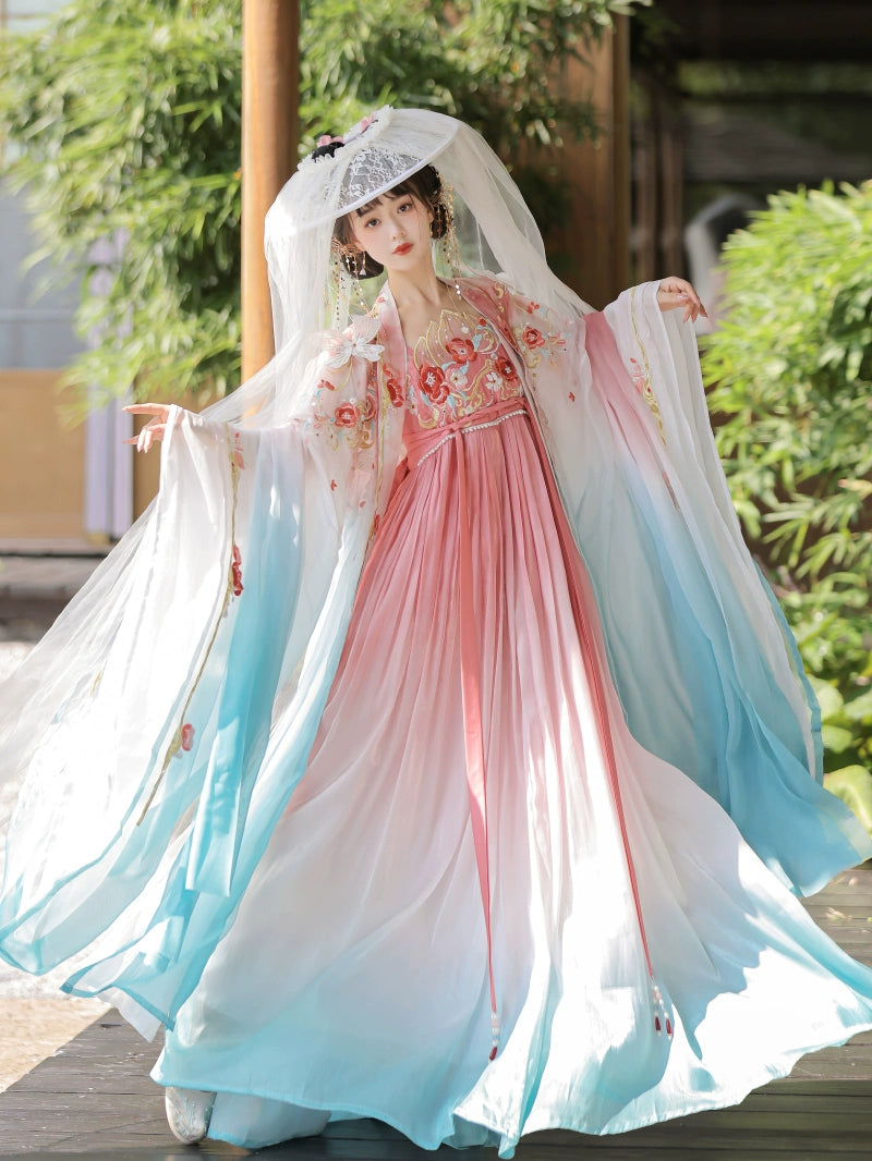 Flying Flower 飞花令 - Tang Dynasty Style Hanfu Dress Heziqun – Hanfu Story