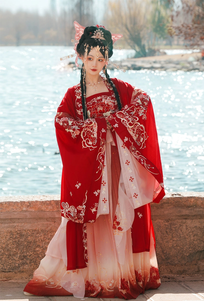 Peony Flower God - Tang Dynasty Style Hanfu Dress Heziqun – Hanfu Story