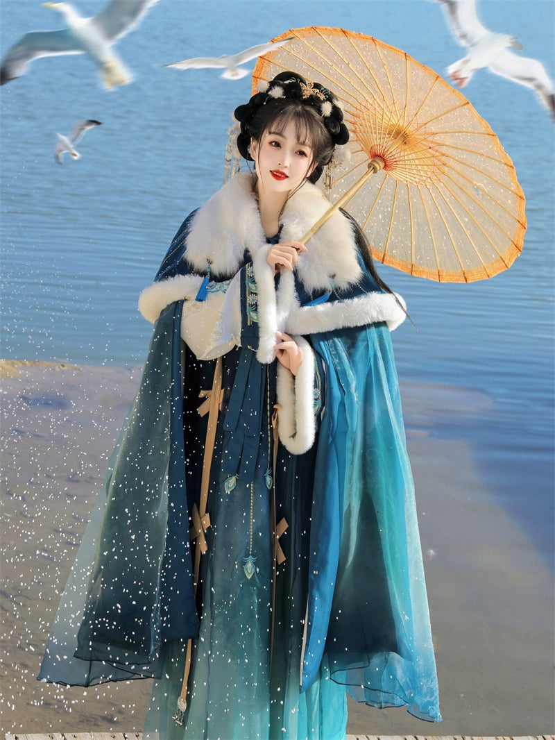 Yan Ruyu 颜如玉 - Tang Dynasty Style Qixiong Ruqun for Winter – Hanfu Story