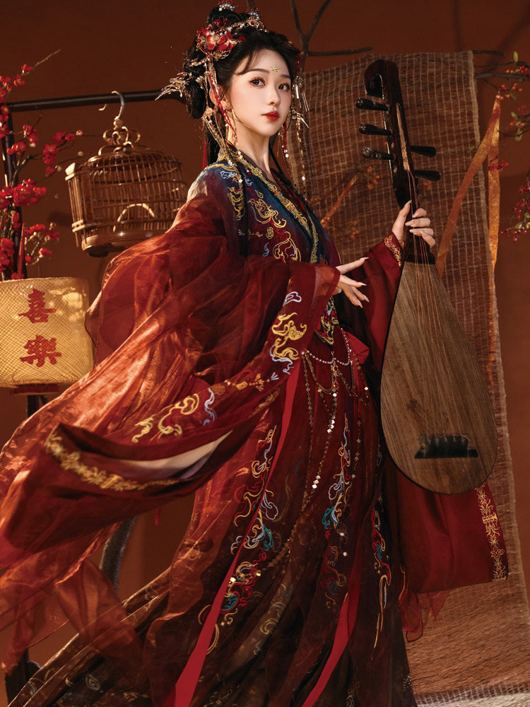 Wei Jin Dynasty Qiyao Ruqun Hanfu | Immortal 绛罗仙 – Hanfu Story