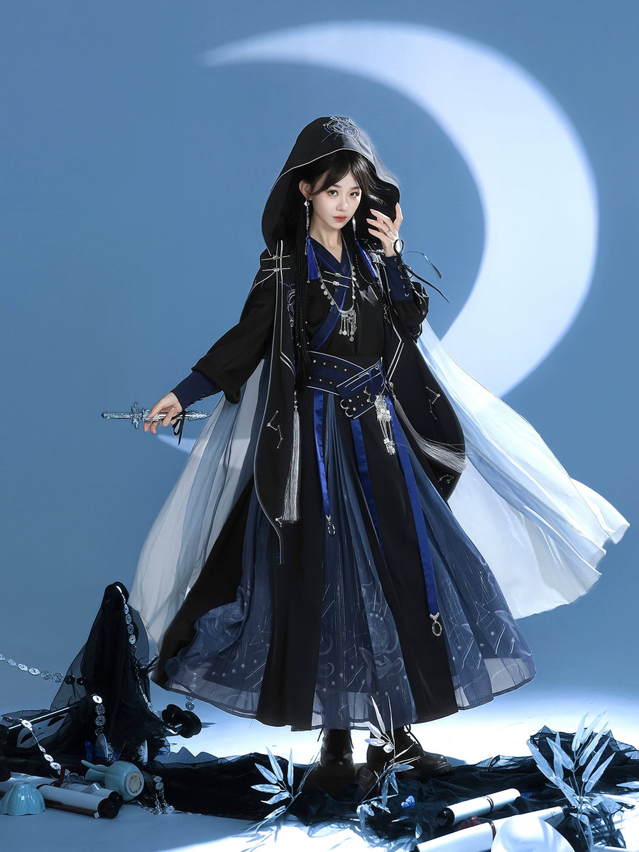 Celestial Aegis 玄穹司天 - New Chinese Style Assassin Hanfu with Cloak (Pr ...