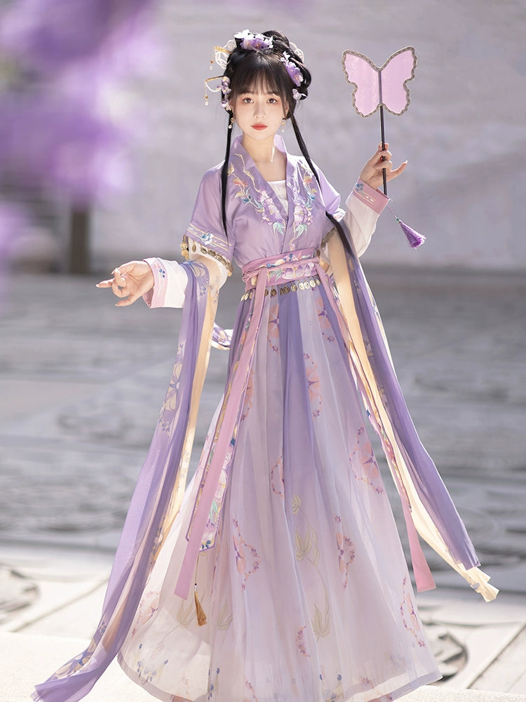 Belling Flower 拂铃花 - Tang Dynasty Style Beizi Qiyao Ruqun – Hanfu Story