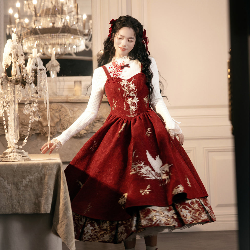 Neo Chinese New Year Cloak & Dress | Candlelight Dinner – Hanfu Story