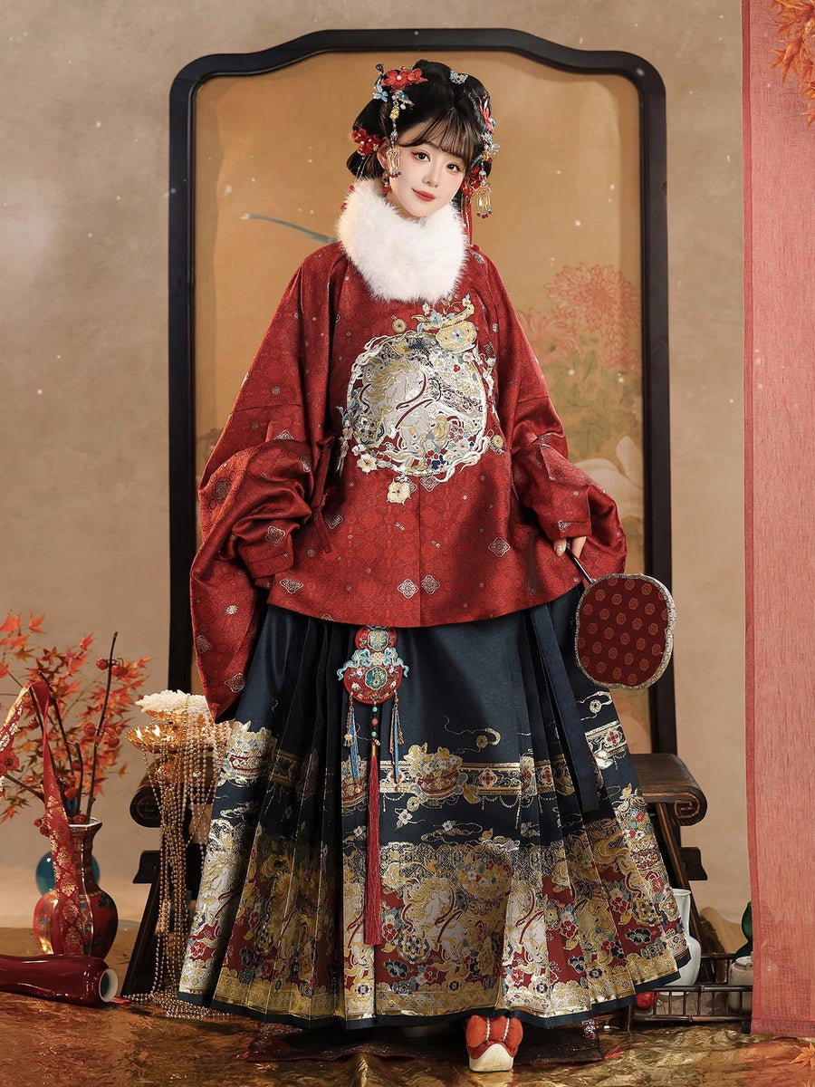 Festive Ming Dynasty Chinese New Year Hanfu - Get Rich Immediately 马上发 ...