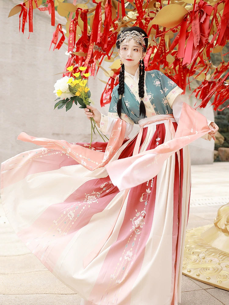 Lantern Fate 灯缘 - Tang Dynasty Style Beizi Qiyao Ruqun – Hanfu Story
