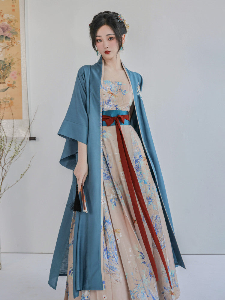 Song Dynasty Modern Hanfu Changgan Temple Beizi and Mamian Dress - Sum ...