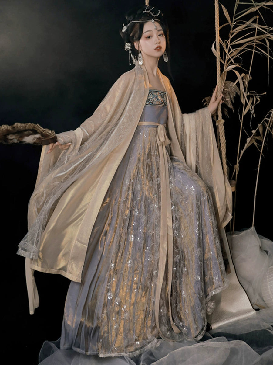 Cold Tangerine 寒橘柚 - Tang Dynasty Style Hanfu Dress Heziqun – Hanfu Story