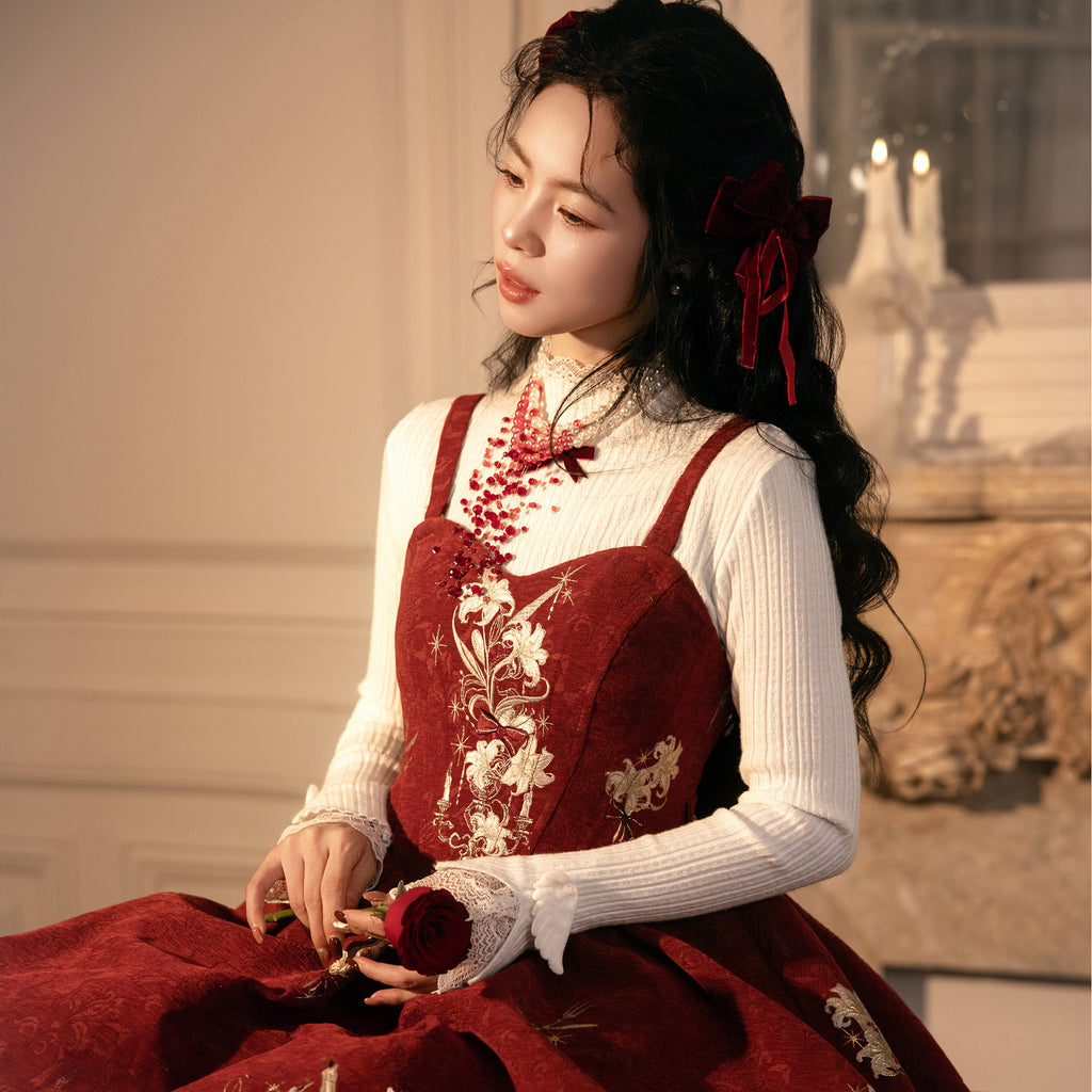 Neo Chinese New Year Cloak & Dress | Candlelight Dinner – Hanfu Story