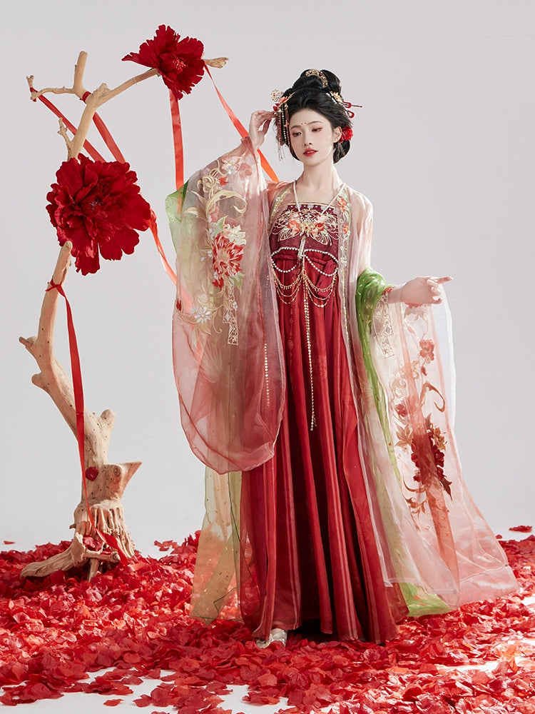 Camellia 山茶 - Tang Dynasty Style Hanfu Dress Heziqun – Hanfu Story