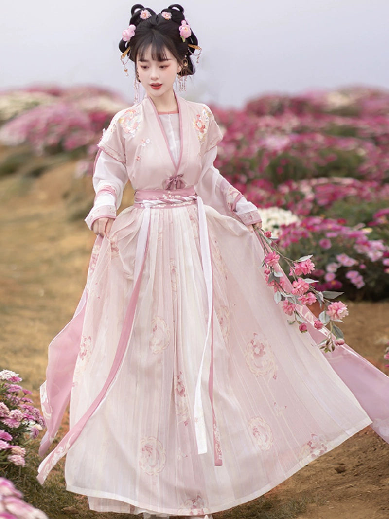 Flowers and Butterfly - Tang Dynasty Style Beizi Qiyao Ruqun – Hanfu Story