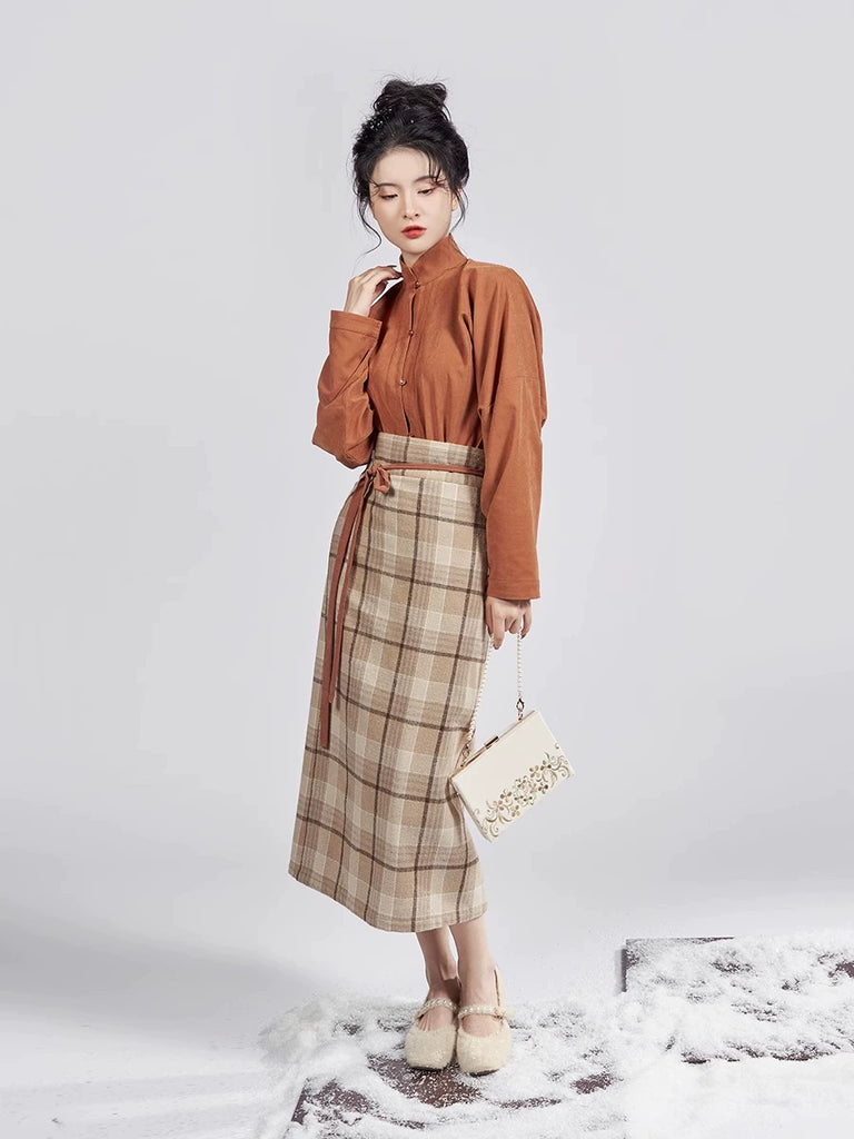 Song Ming Dynasty Modern Hanfu Mamianqun Outfit - Peanut Glutinous Ric ...