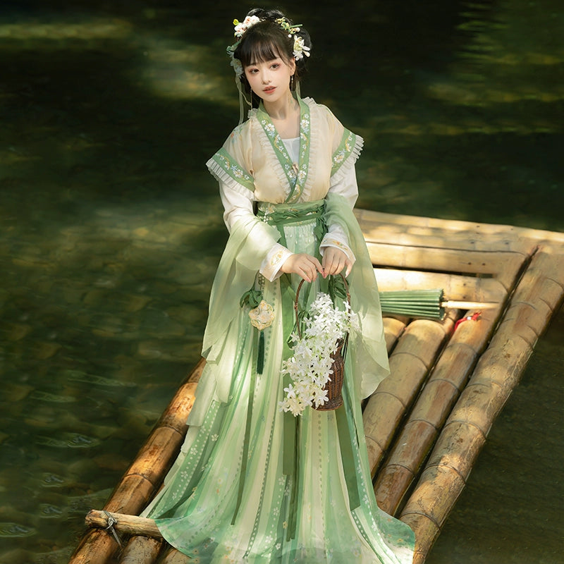 Water Dew 水露 - Tang Dynasty Style Beizi Qiyao Ruqun – Hanfu Story