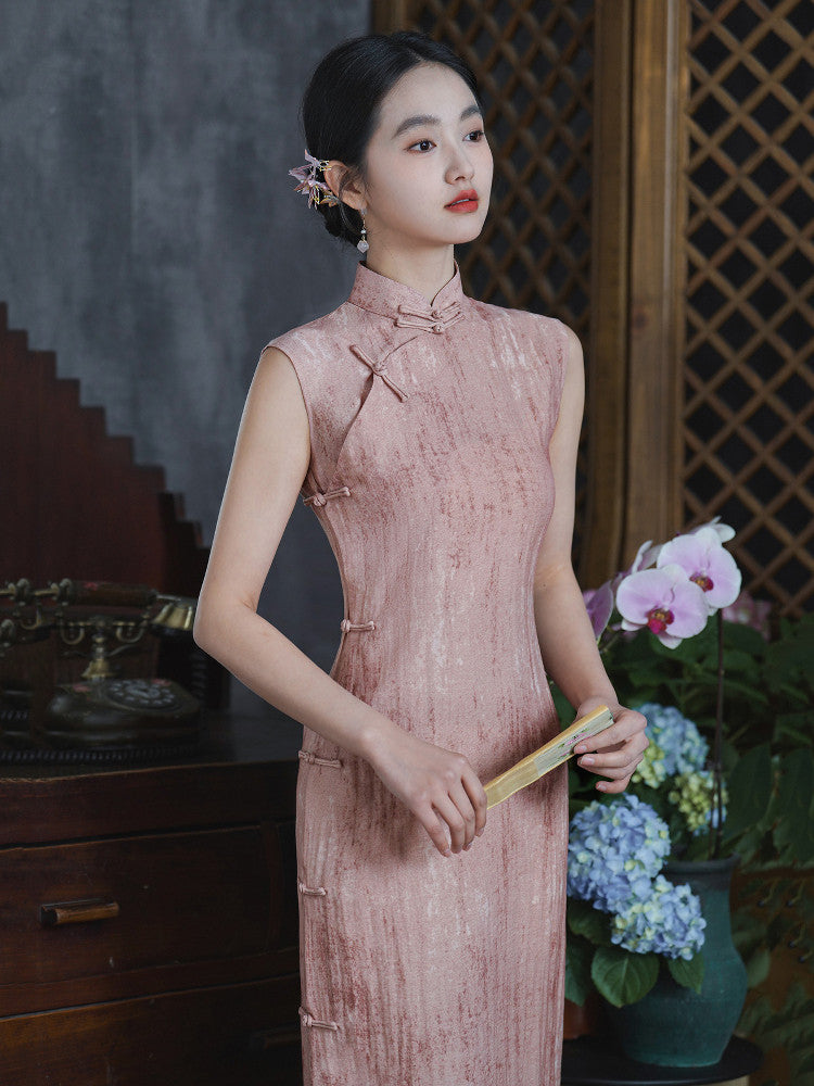 Sleeveless Midi Cheongsam | Roseclouds – Hanfu Story