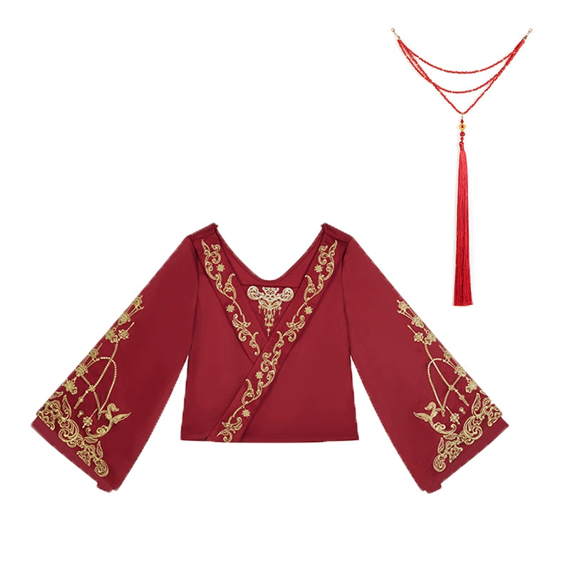 Ming Dynasty New Chinese Wedding Hanfu Bridal Tea Ceremony Outfit - Zh ...