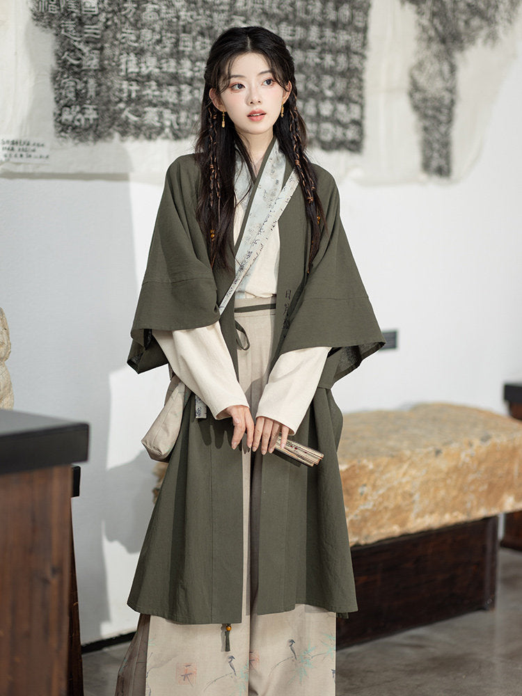 Song Dynasty Modern Hanfu Cardigan with Wide Leg Pants - Yunye 云野 (Pre – Hanfu Story