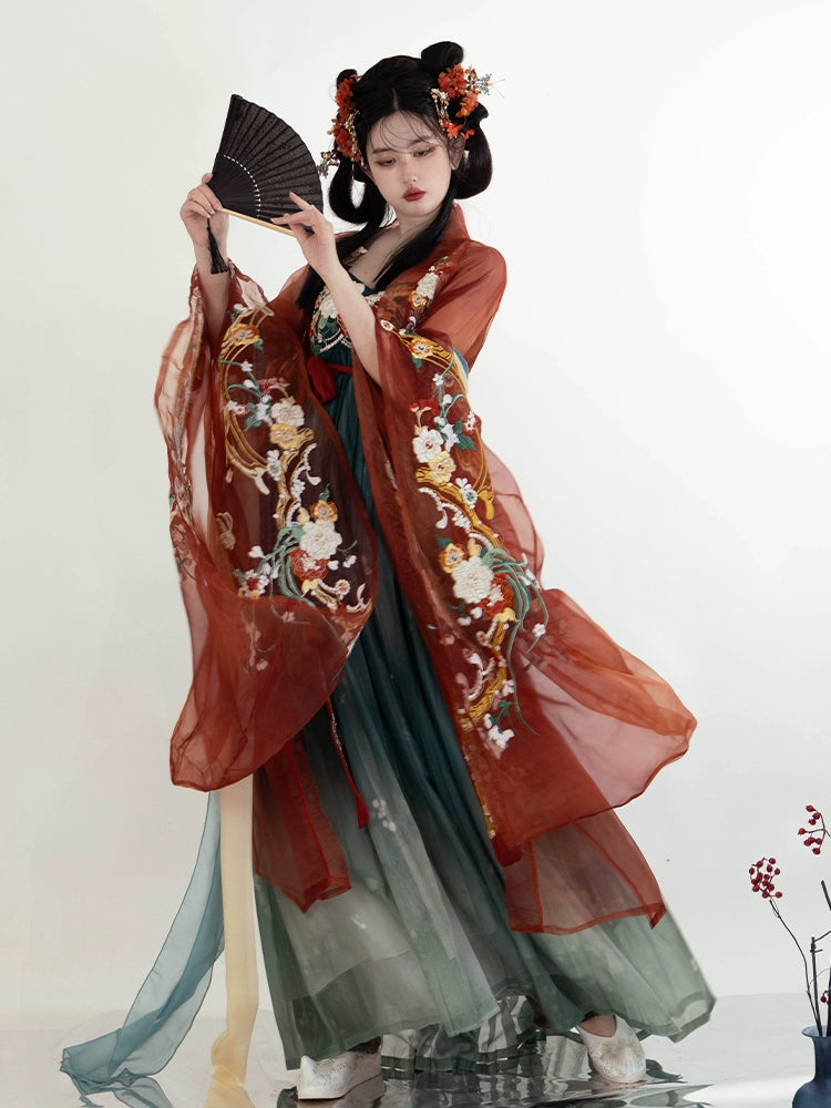 Painting Flower God 描金花神 - Tang Dynasty Style Hanfu Dress Heziqun ...