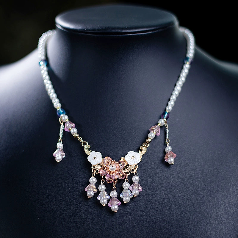 Soft Blooms Chinese Style Necklace – Hanfu Story