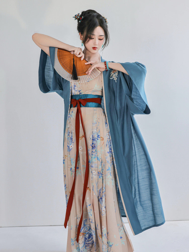 Song Dynasty Modern Hanfu Changgan Temple Beizi and Mamian Dress - Sum ...
