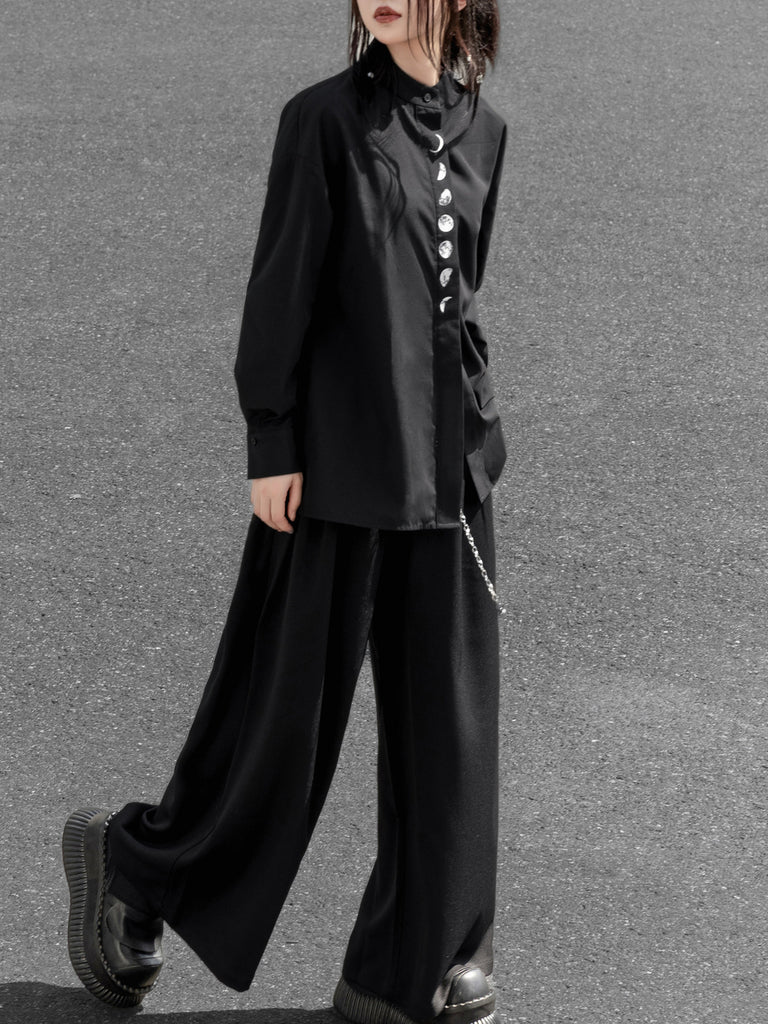 New Chinese Style Moon Phase Long Sleeve Top (Preorder) – Hanfu Story