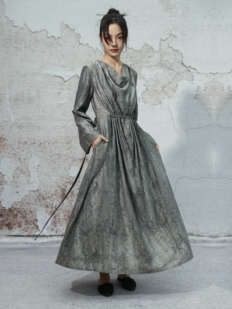 New Chinese Style Swing Collar Retro Dress – Hanfu Story