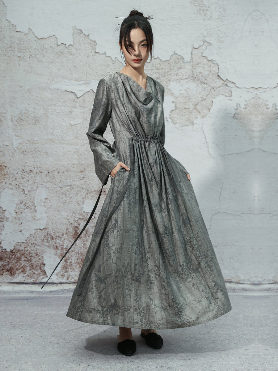 New Chinese Style Swing Collar Retro Dress – Hanfu Story