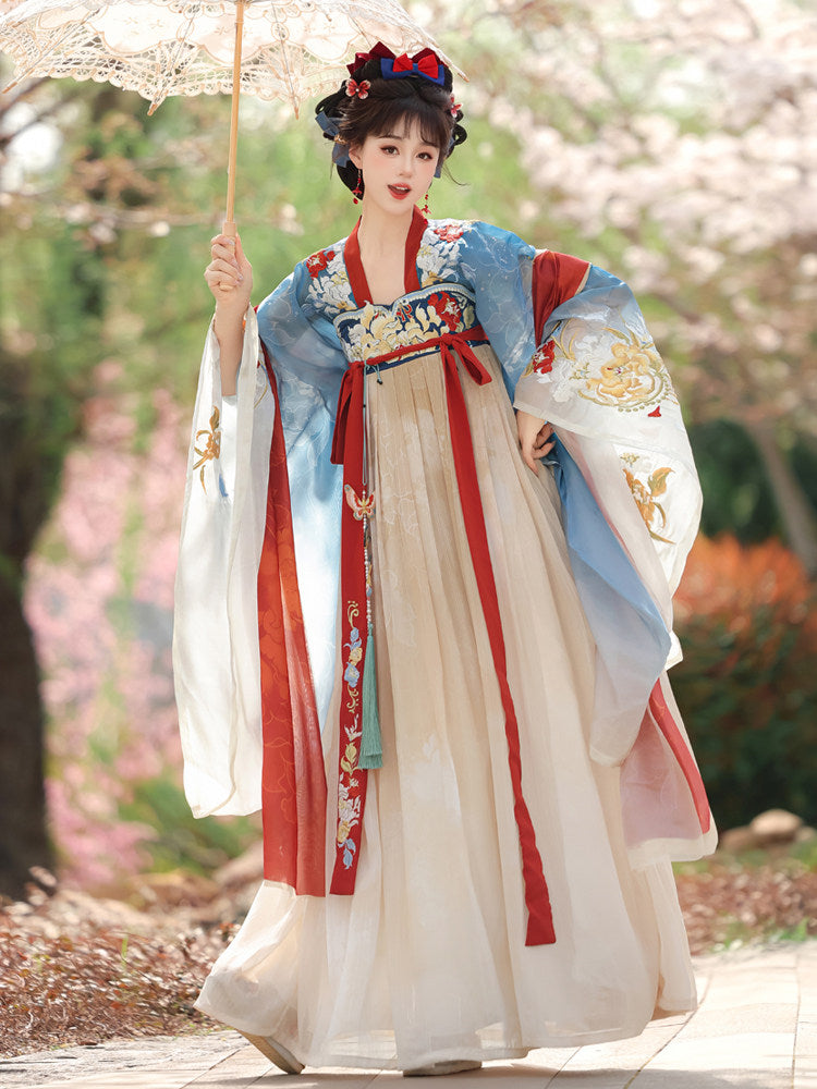 Bai Yuxue | Tang Dynasty Qixiong Ruqun Hanfu Outfit – Hanfu Story