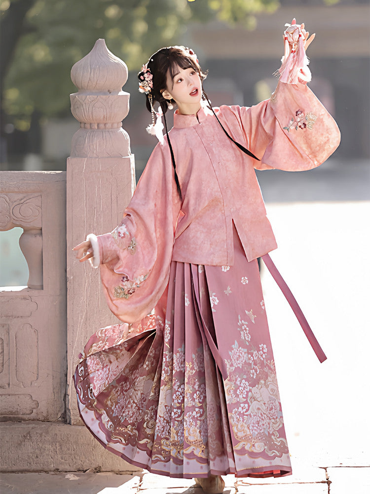 Ming Dynasty Festive Spirit Hanfu - Blush 粉黛 – Hanfu Story