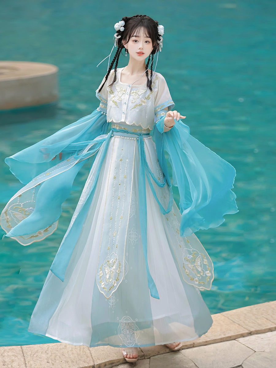 Bishui 碧水 - Dunhuang Fairies Feitian Tang Dynasty Costume – Hanfu Story