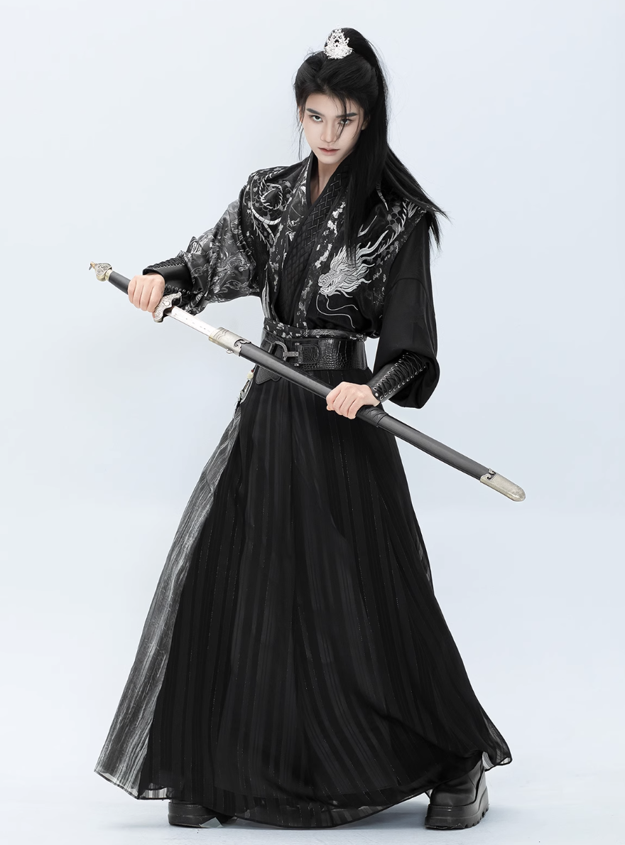 Men Fantasy Hanfu Costume, Unisex, Gender Neutral Chinese Style Outfit ...