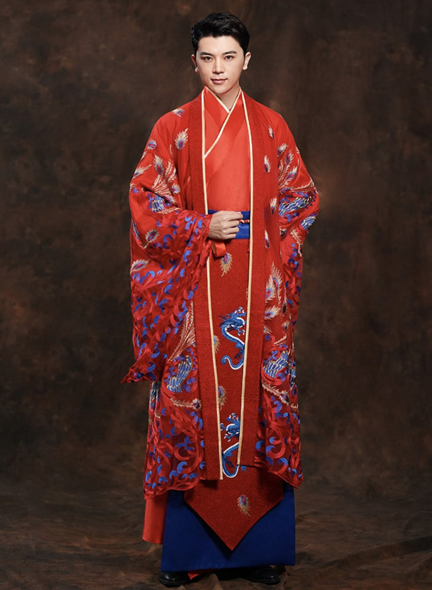 Modern Hanfu Chinese Wedding Gown, Made to Order, Groom Matching Set ...