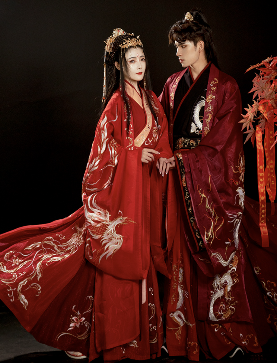 Wei Jin Dynasties Chinese Wedding Bridal Hanfu Set | Phoenix – Hanfu Story