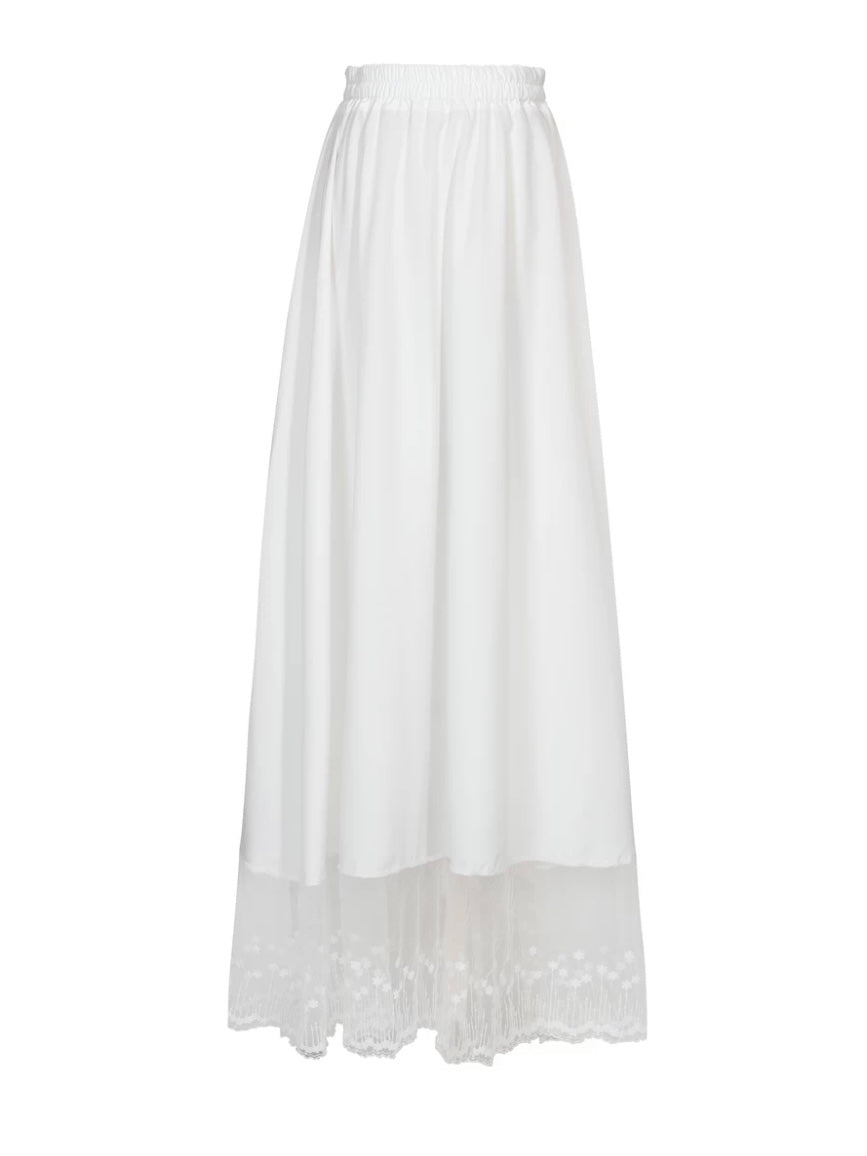 Lace White Inner Skirt for Hanfu Layering – Hanfu Story